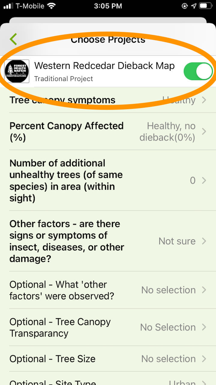 Redcedar Dieback Map – Forest Health Watch