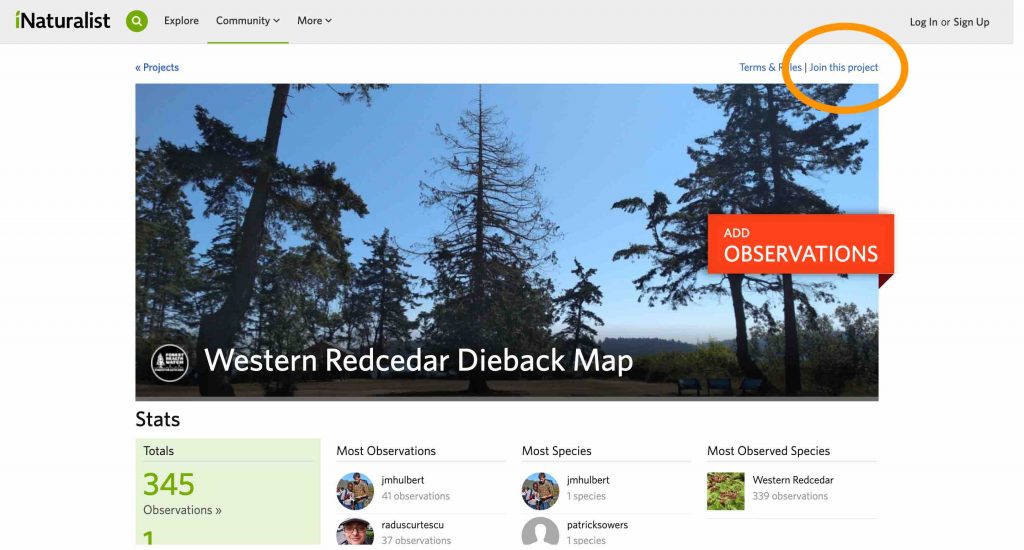 Redcedar Dieback Map – Forest Health Watch